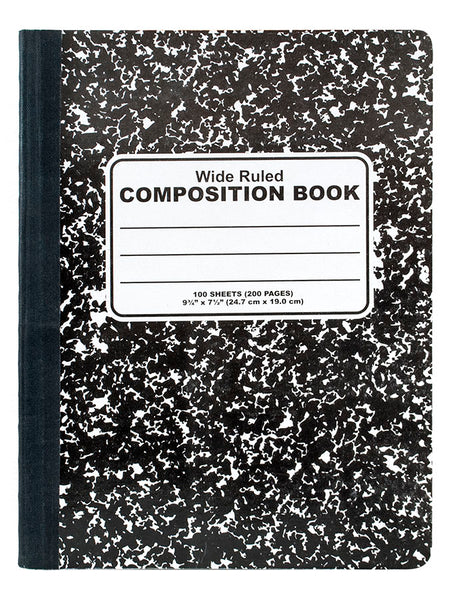100 Sheets Black Composition Book – TDC USA INC